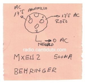 Pinout Behringer MXEU2